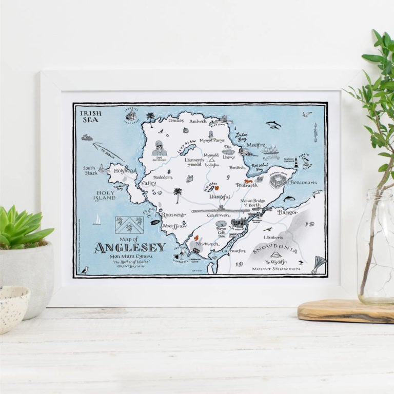 Illustrated Map of Anglesey - Signed Print